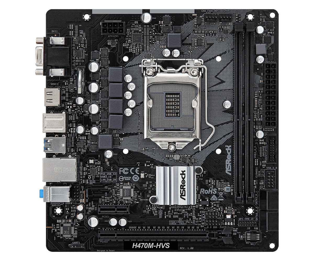 ASRock H470M-HVS: Micro-ATX Motherboard for Socket 1200 Processors ...