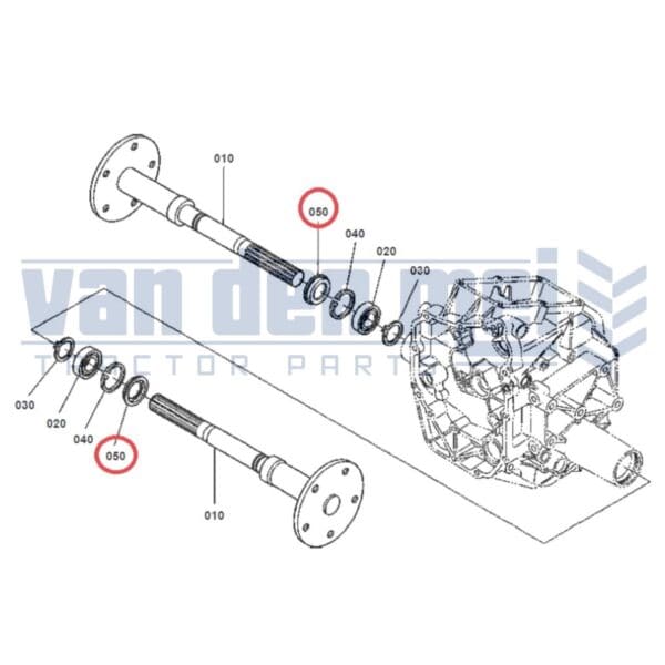 Seal rear axle Kubota BX, RTV series (original) | Mini-Tractor ...