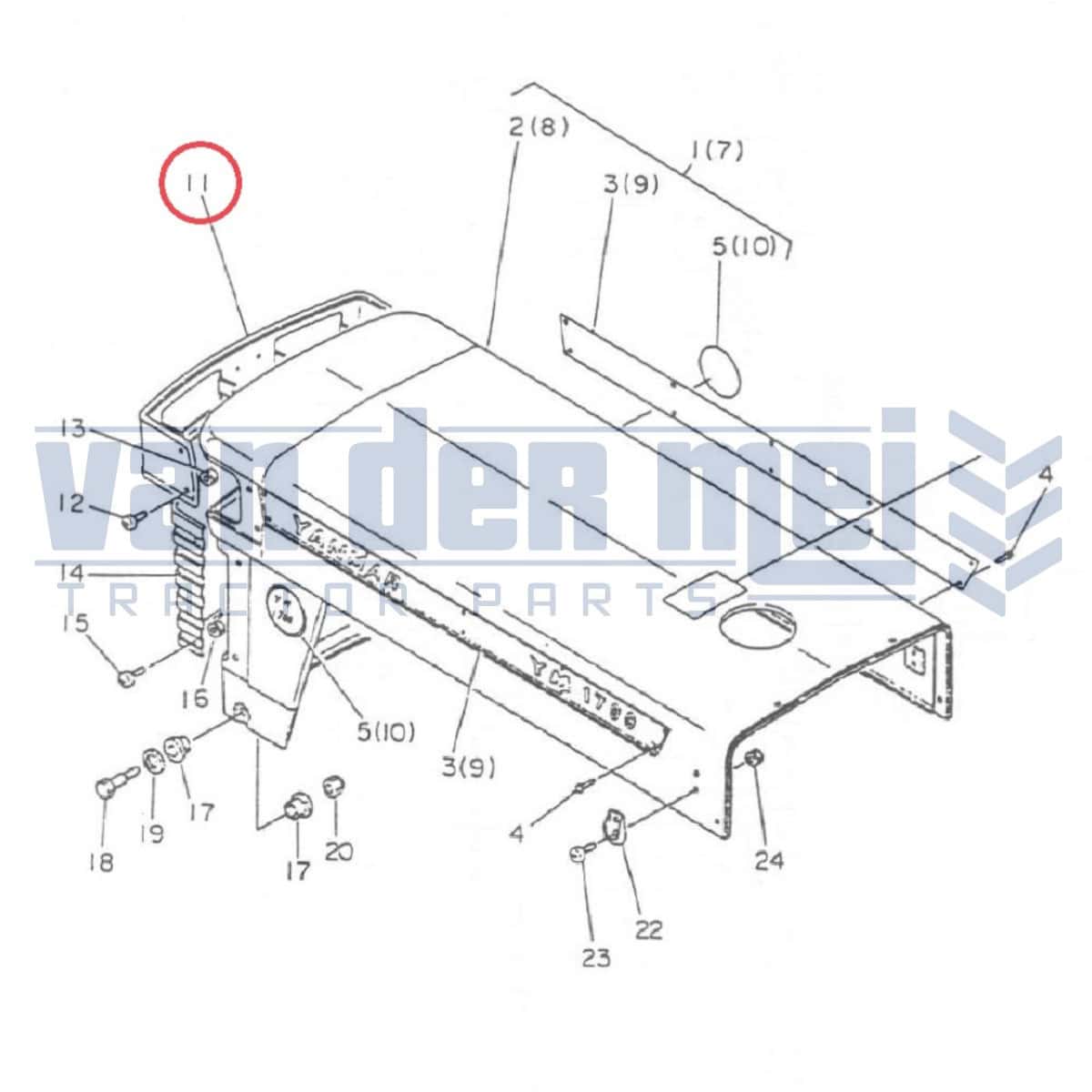 Grill Yanmar YM1700, YM2000, YM2200, YM2210, YM2700 | Mini-Tractor ...