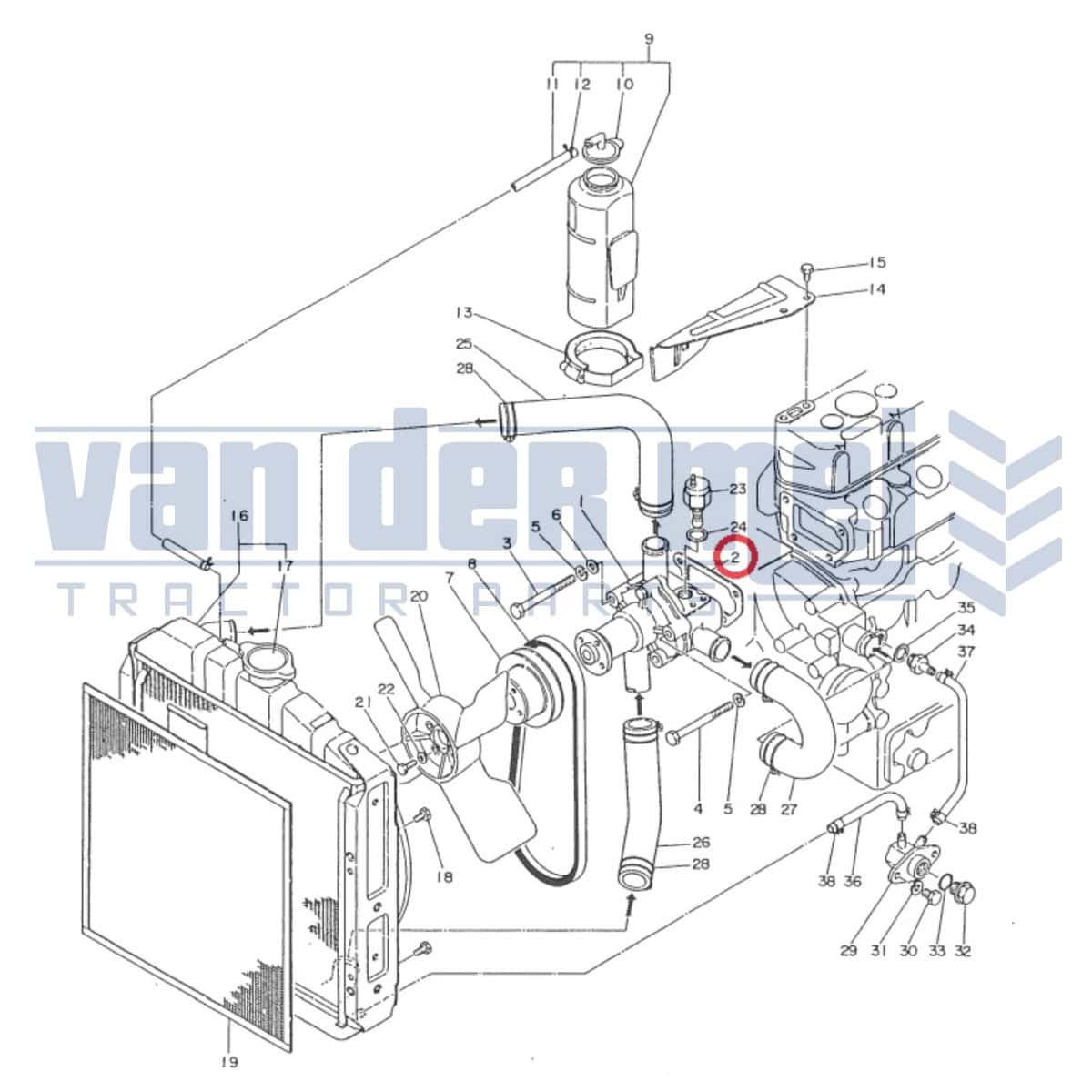 Water pump housing gasket Yanmar F + YM series (original) | Mini ...