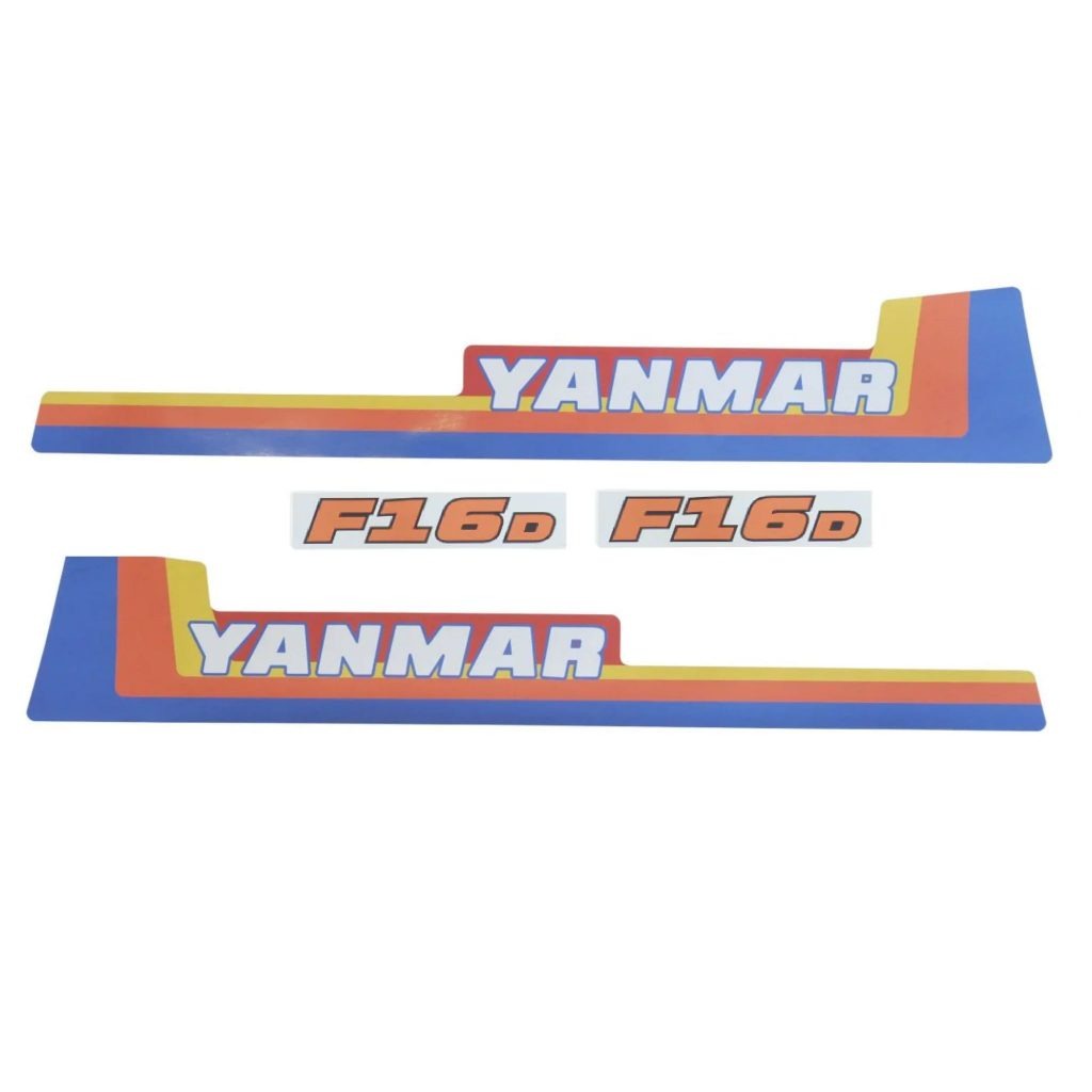 Stickerset Yanmar F16D | Mini-Tractor onderdelen | Iseki-Kubota-Yanmar ...