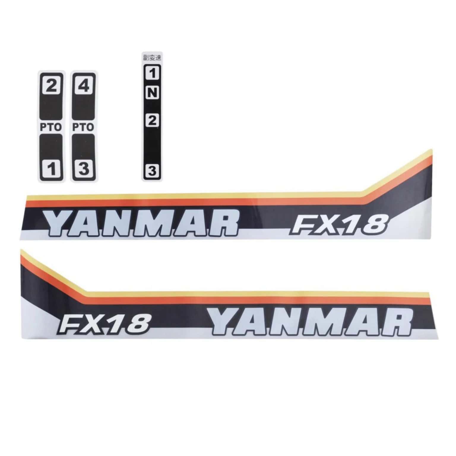 Stickerset Yanmar FX18 | Mini-Tractor onderdelen | Iseki-Kubota-Yanmar ...